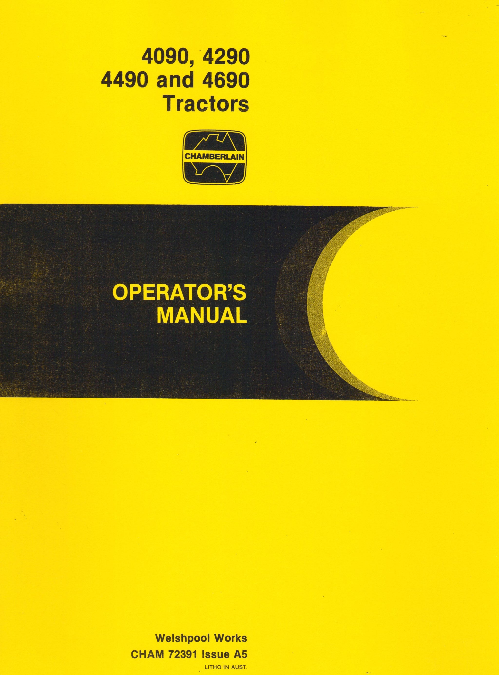 Chamberlain 4090, 4290, 4490 and 4690 Tractors Operators Manual (Manua ...