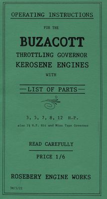 Buzacott Engines 3, 5, 7, 8, 12 - Throttling - 1 .5 HP Hit and Miss (M ...