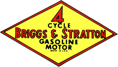 Briggs and Stratton Gasoline Motor 5" x 3" (Diamond) (Decal) – Rally Badges